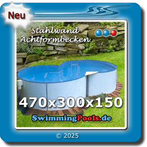 Stahlwandpool 300 X 150