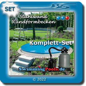 Runder Stahlwandpool 600 x 120 Komplettset 6 m x 1,2 m